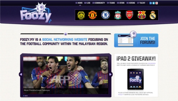 Foozy.my Dilancarkan – Laman Sosial Dan Siaran Bola Sepak Melalui Web ...