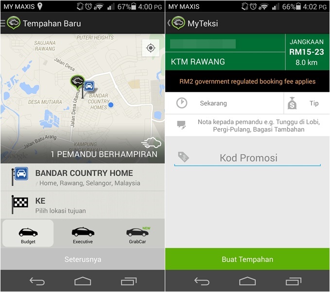 MyTeksi Untuk Android Kini Hadir Dengan Sokongan Bahasa Malaysia | Amanz