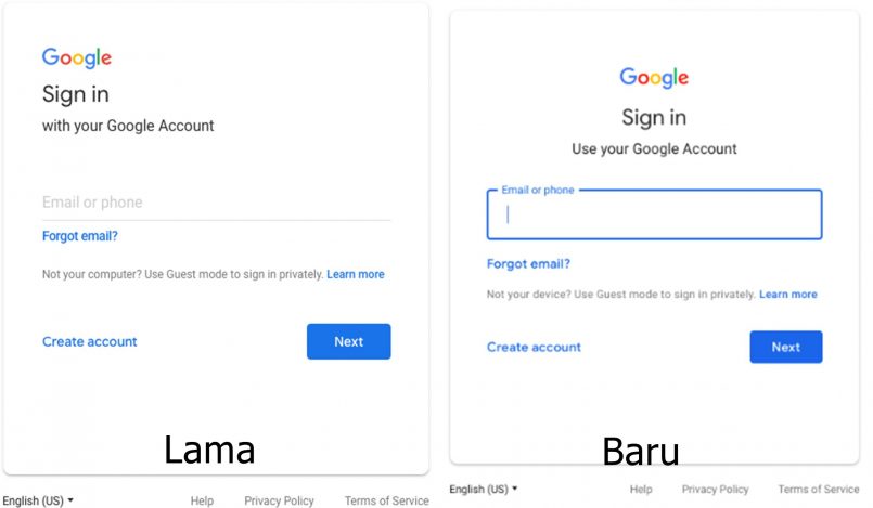 Google Memperkenalkan Rekaan Panel Log Masuk Baru | Amanz