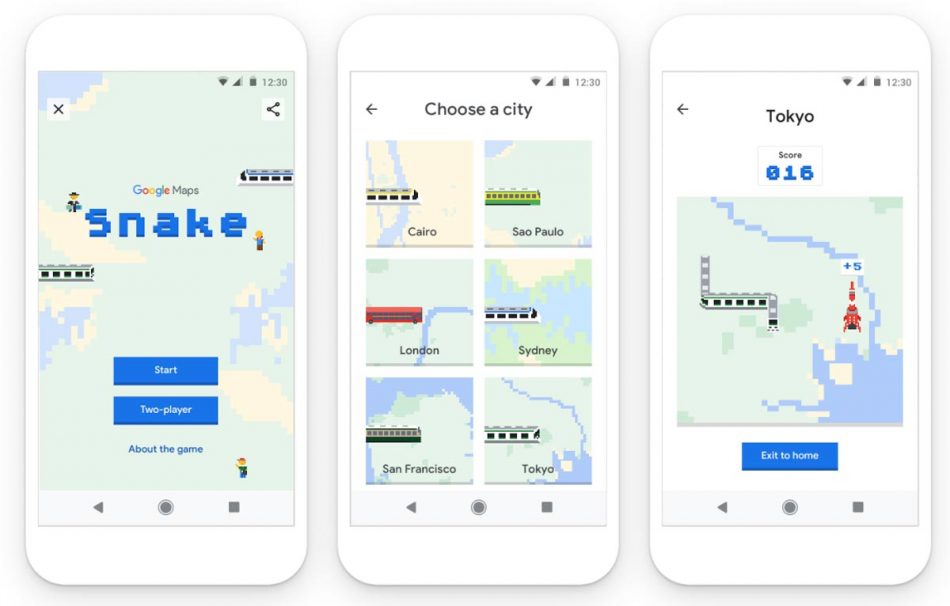 (April Fool) Google Maps Kini Menyokong Permua Klasik Snake | Amanz