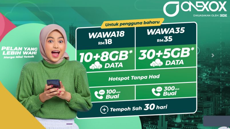 XOX Kini Hadir Dengan Pelan Prabayar WAWA – RM18 Untuk 10GB, RM35 Untuk ...