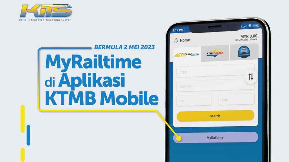 KTM : Pengguna Aplikasi MyRailtime Perlu Beralih Ke Aplikasi KTMB Mobile | Amanz