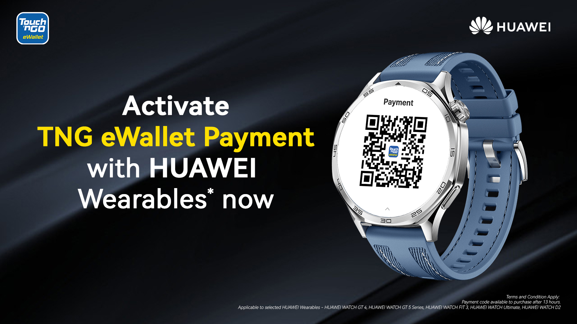 Fungsi TNG eWallet QR Pay Kini Boleh Digunakan Pada Jam Tangan Huawei ...
