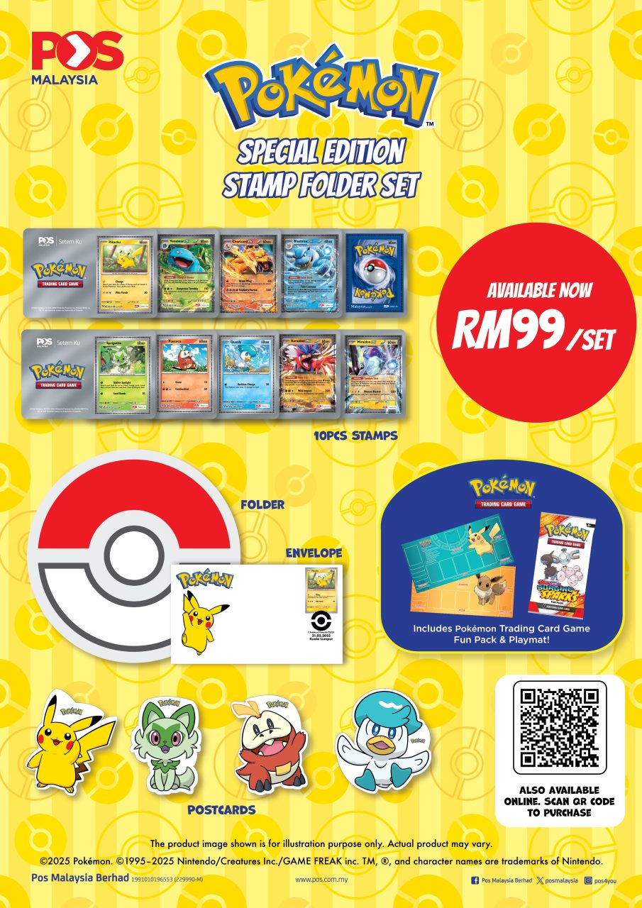 Pos Malaysia Umum Set Setem Khas Bertemakan Pokemon TCG – Kini Boleh ...