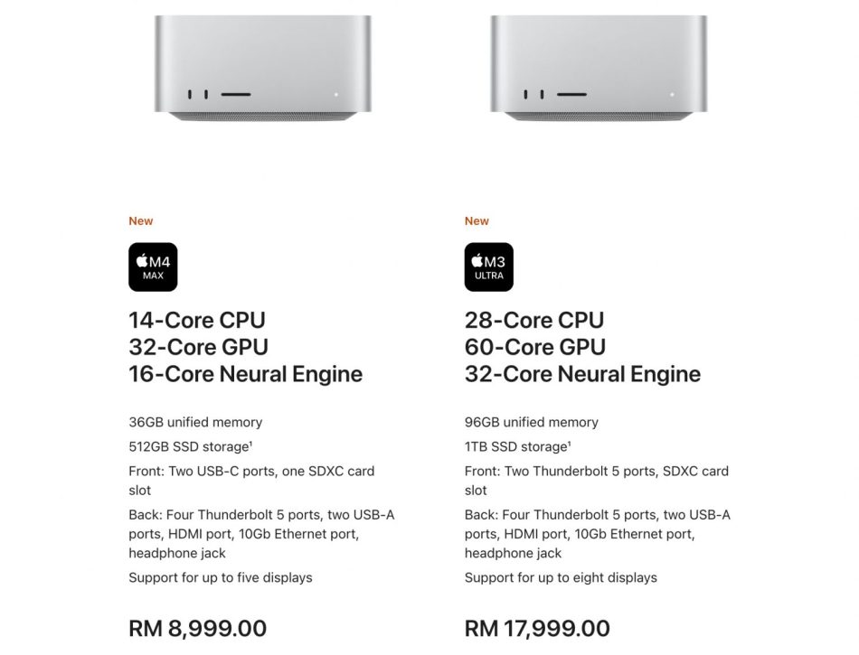Apple Mengemaskini Mac Studio Dengan Cip M4 Max Dan M3 Ultra – Harga ...