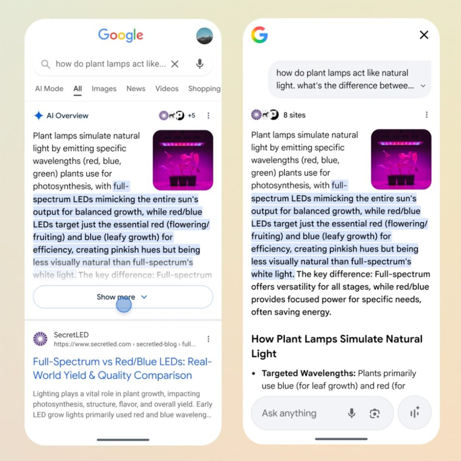 Google AI Mode Kini Boleh Diakses Terus Daripada AI Overview | Amanz